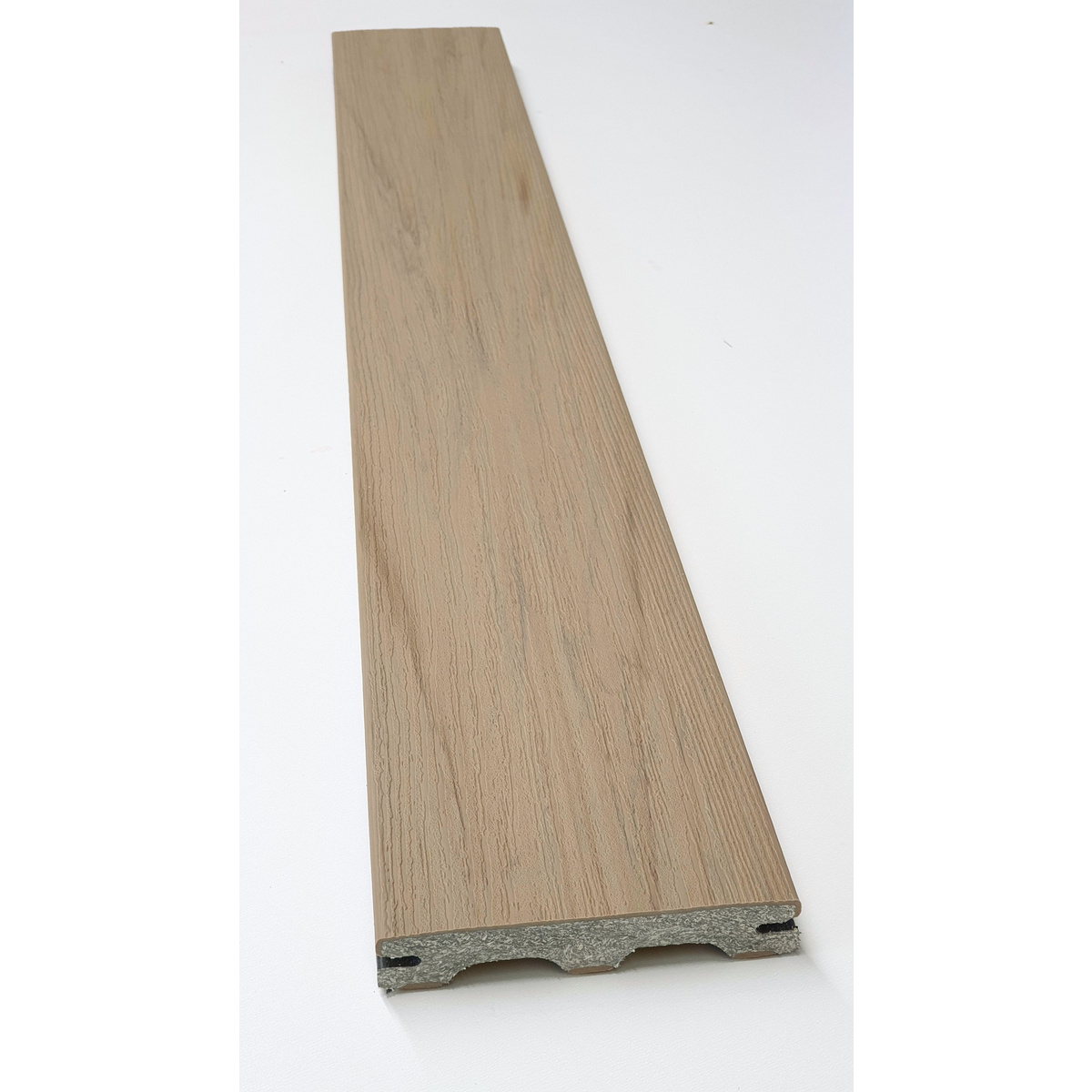 Terrassendiele WPC coextrudiert massiv Eiche einseitig Holzstruktur ...