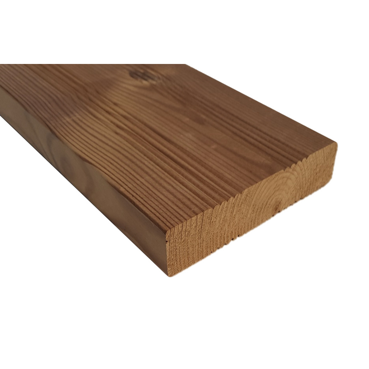 Terrassendiele Kiefer KDI braun beidseitig französisches Profil 27 x ...